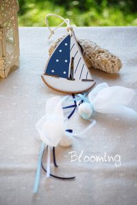 Μπομπονιερα βαπτισης καραβακι - Blooming